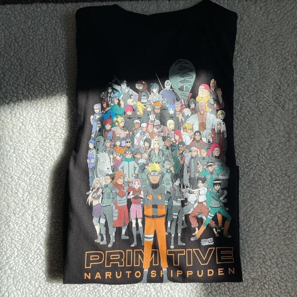 Zumiez | Shirts | Black Primitive Naruto Shippuden Graphic Characters ...